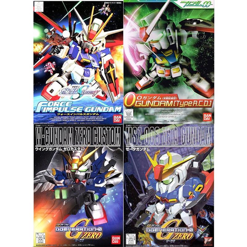 SDBB Gundam 4 in 1 Set ( Zeta, Wing, Force Impulse,0 Gundam ) | Bandai gundam models kits ...