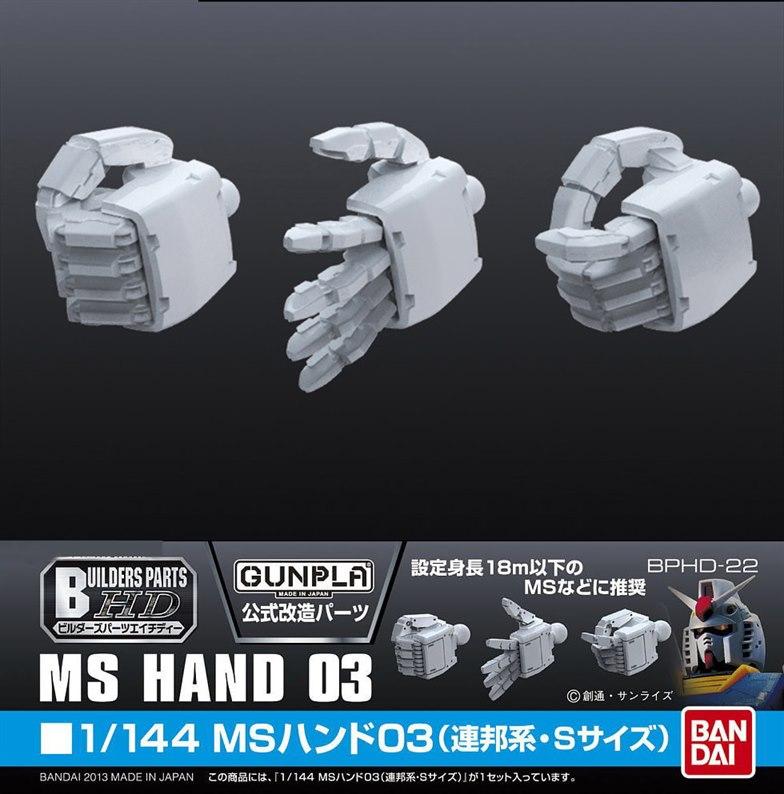 [Builder Parts] 1/144 MS Hand 03 (Federation/S Size) | Bandai gundam ...