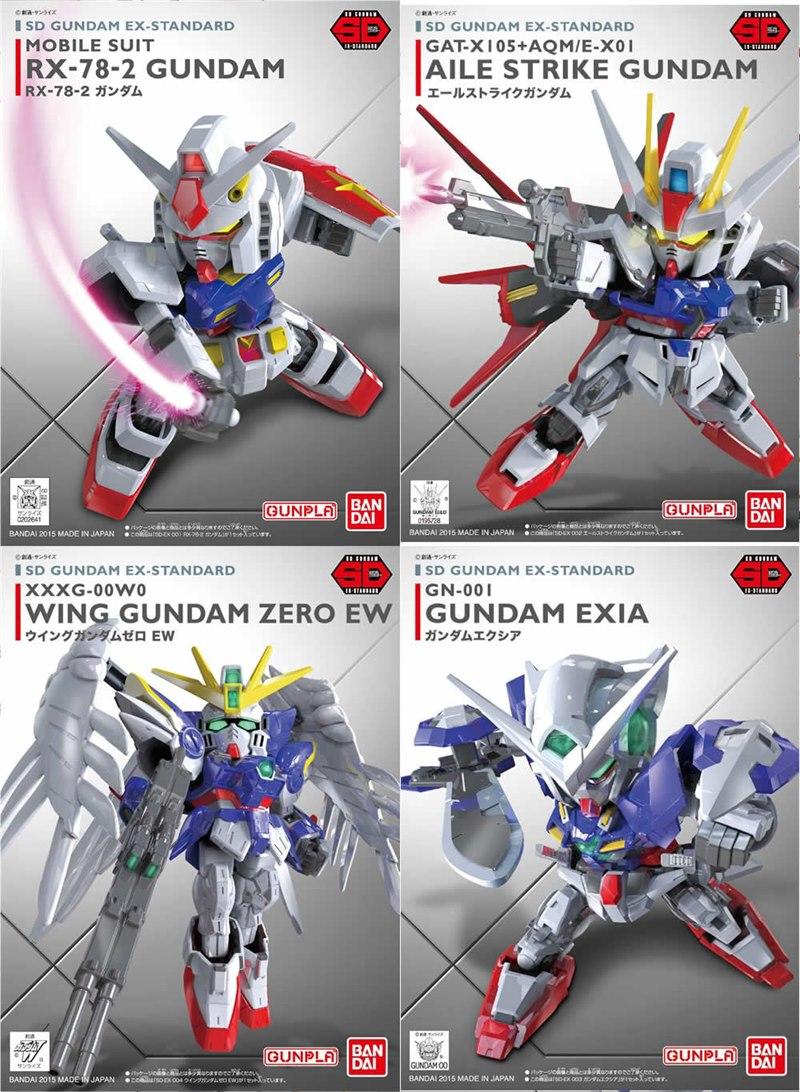 [4 in 1] SD Ex-Standard - RX-78-2, Aile Strike, Wing Zero EW, Exia | Bandai gundam models kits ...