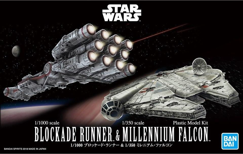 [Star Wars] 1/1000 Blockade Runner & 1/350 Millennium Falcon | Bandai ...