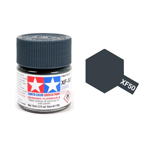 Tamiya Color Acrylic Paint XF-50 Field Blue (10ml) | Bandai gundam ...