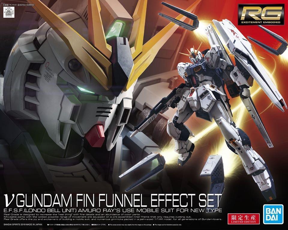 RG 1/144 Nu Gundam (v Gundam) with Fin Funnel Effect Set | Bandai gundam models kits premium ...